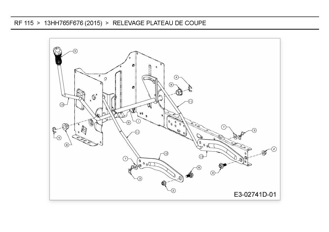 Vue Eclatee Tracteur Tondeuse Mtd Demaxde MTD Tracteurs De Pelouse MTD
